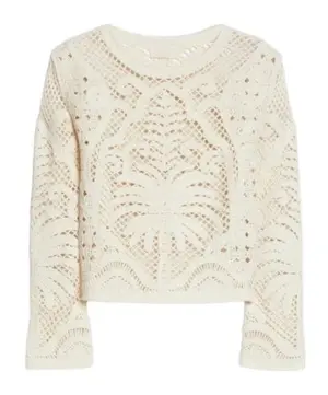 IBLUES Embroidered Sweater - Wool White