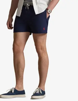 Polo Ralph Lauren Logo Embroidered Drawstring Swim Bottoms