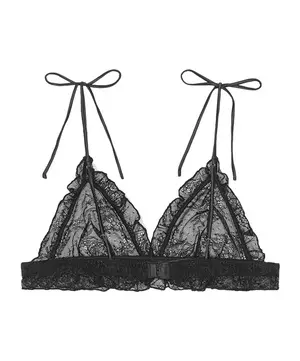 ROTATE BY BIRGER CHRISTENSEN Ruched Lace Triangle Bra