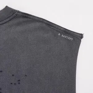 Satisfy Sleeveless T-shirt With Distressed Details - No