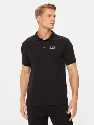 EA7 Logo Printed Polo Shirt