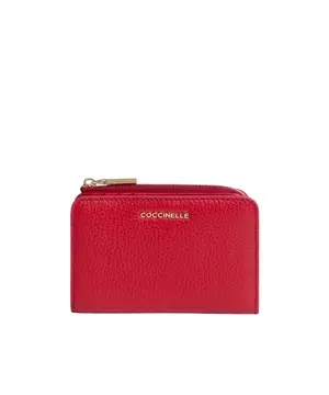 COCCINELLE Logo Lettering Zipped Wallet - Red