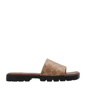 COACH Florence Leather Sandals - Black