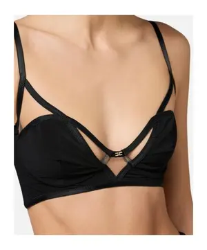 Elisabetta Franchi Stretch Organza Bra With Logo Detail