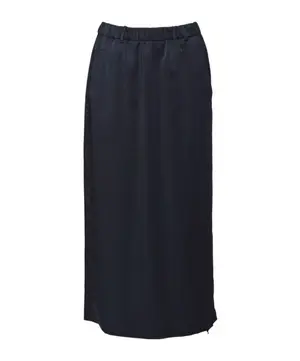 Aspesi Long Satin Skirt - Black