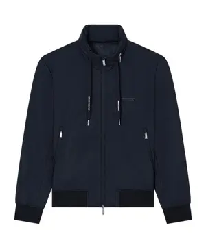 Armani Exchange Long Sleeve Cotton Zip-up Coat - Black