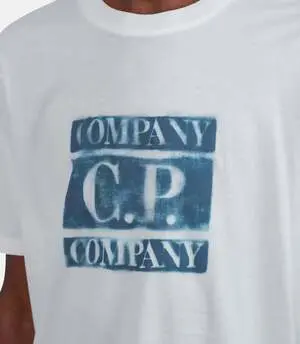 C.P. COMPANY T-shirt Logo Central À Manches Courtes