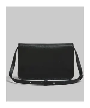 Marni Logo Embroidered Foldover Top Shoulder Bag