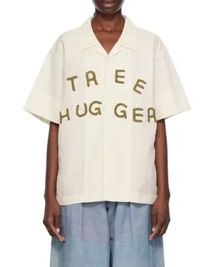 STORY MFG. Greetings Appliqué-lettering Shirt