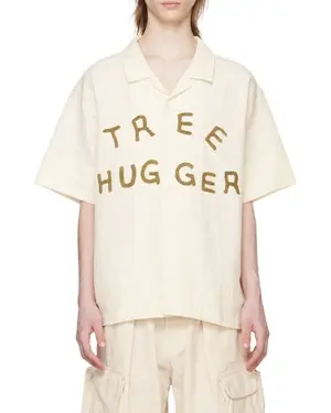 STORY MFG. Greetings Appliqué-lettering Shirt