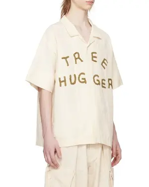 STORY MFG. Greetings Appliqué-lettering Shirt