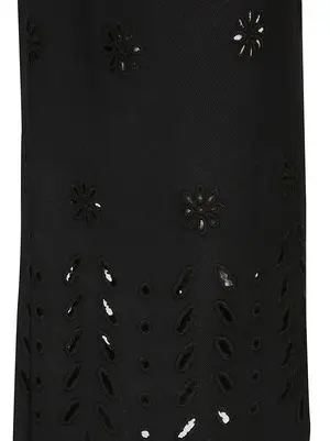 True Royal Hollowed-out Pattern Casual Pants