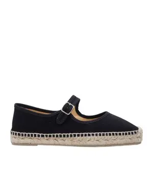 CastaÑer Round Toe Flat Shoes - Black