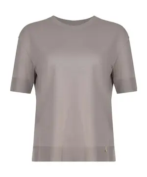 Herno Short-sleeve Crew Neck Sweater - Gray