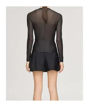 Y3 Sheer Panel Long Sleeve Performance Top