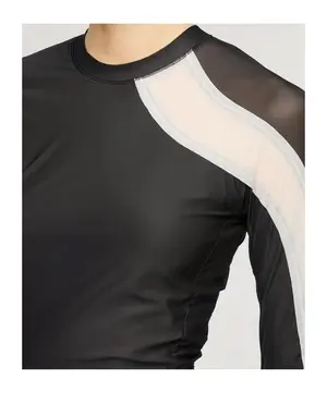Y3 Sheer Panel Long Sleeve Performance Top