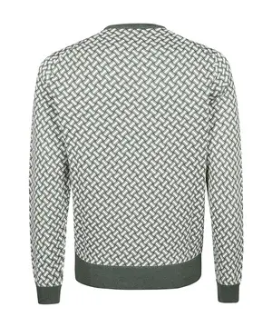 DRUMOHR Round Neck Inlaid Knitted Sweater