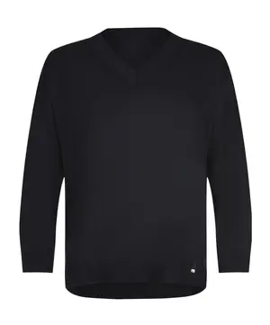 Herno V-neck Side-slit Knitted Sweater