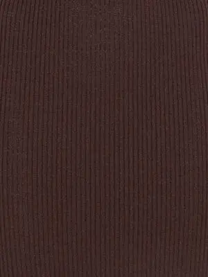 Iceberg Lace-up Ribbed-knit Dress