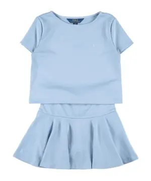 Polo Ralph Lauren Pleated Skirt Set - Light Blue