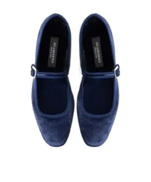 SCAROSSO Petra Velvet Mary Jane Slippers