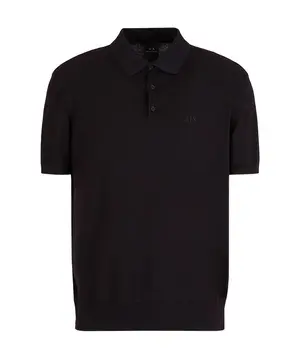 Armani Exchange Short-sleeved Polo Shirt - Black