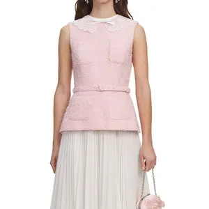 SELF-PORTRAIT Boucle Lace Collar Midi Dress