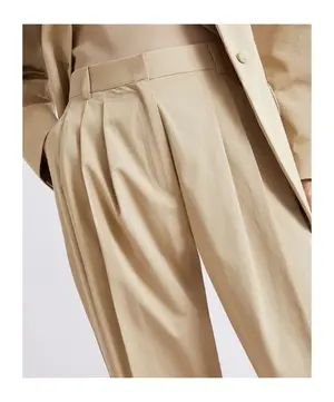 Marella Cropped Cotton Gabardine Trousers