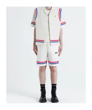 BARROW Knee-length Shorts With Bicolor Stripes