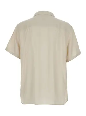 Calvin Klein Camp Collar Linen Shirt