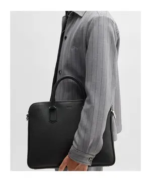 Hugo Boss Leather Laptop Bag