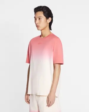 LANVIN Logo Embroidered Gradient Effect Crewneck T-shirt