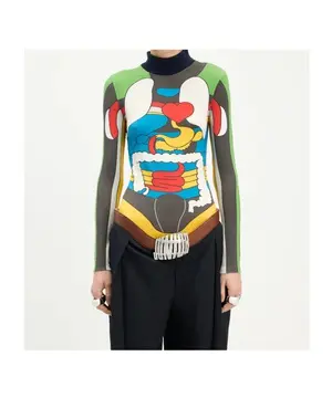 JEAN PAUL GAULTIER Multi-colored Long-sleeved Top