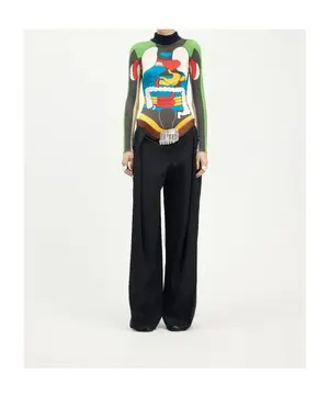 JEAN PAUL GAULTIER Multi-colored Long-sleeved Top