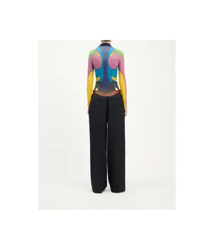 JEAN PAUL GAULTIER Multi-colored Long-sleeved Top