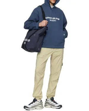 Stone Island Logo-print Cotton Hoodie