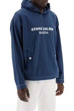 Stone Island Logo-print Cotton Hoodie