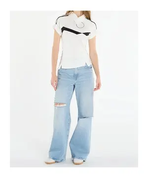 ADIDAS ORIGINALS Asymmetrical Reconstructed Top With Short Sleeves