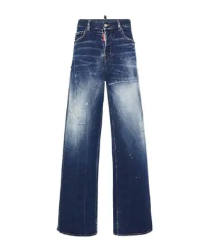Dsquared2 Wide Leg Traveller Jeans - Navy