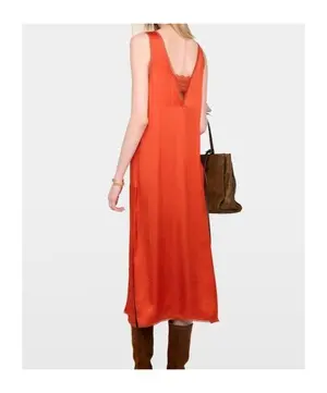 Zadig&Voltaire Renzo Lace-detail Satin Midi Dress