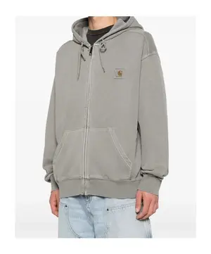 Carhartt Work In Progress Zip-fastening Hooded Sweatshirt - Gray