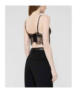 ANINE BING Lace Scallop Hem Bralette