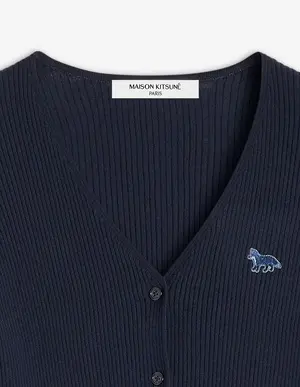 Maison Kitsuné Baby Fox Patch Fine Ribbed Cardigan