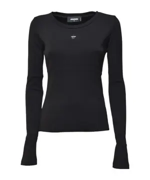 Dsquared2 Long-sleeved Crewneck T-shirt - Black