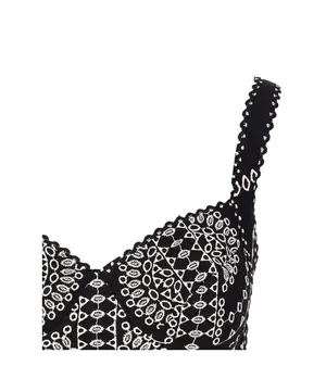 Charo Ruiz Ibiza Goldie Scalloped-hem Embroidered Crop Top