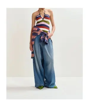Essentiel Antwerp Bead-embellished Striped Top