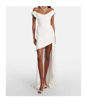 VIVIENNE WESTWOOD Bridal Comet Off-shoulder Silk Gown - White