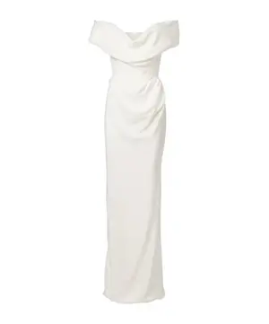 VIVIENNE WESTWOOD Bridal Nova Cocotte Off-shoulder Silk Cady Gown - No