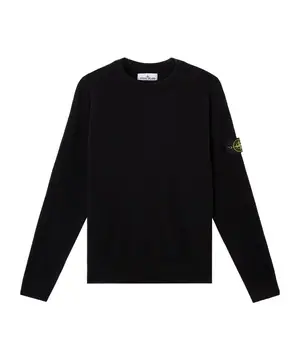 Stone Island Compass Badge Crewneck Jumper - Black