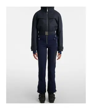 Cordova Zippered Long-sleeved Ski Jumpsuit With Belted Waist
